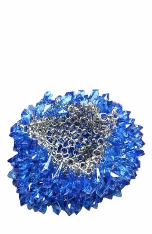 MODA LUXE Mariah Rhinestone Evening Bag - Blue