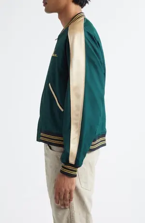 Visvim Douglas Wool & Silk Team Jacket - Green