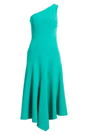 Vince Camuto Laguna One-Shoulder Dress In Emerald - 60% Off | Editorialist