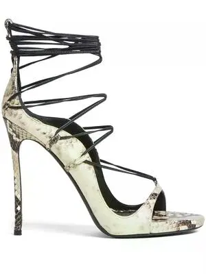 Dsquared2 111mm Snakeskin Sandals - Neutrals
