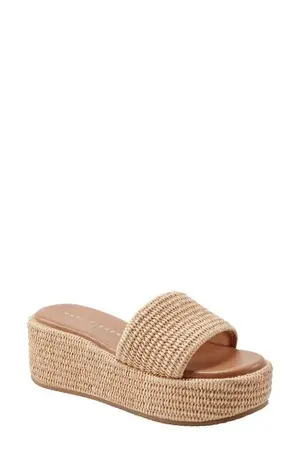 Marc Fisher Daylin Platform Sandals - Light Natural