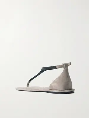 Brunello Cucinelli Bead-embellished Suede Sandals
