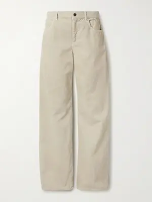 THE ROW Eglitta Cotton-corduroy Pants - Neutrals