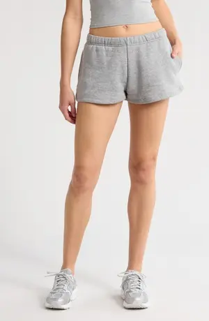 FLORENCE BY MILLS Cozy Crush Sweat Shorts - Heather Grey