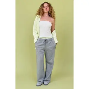 FLORENCE BY MILLS Cozy Crush Wide Leg Sweatpants - Heather Grey