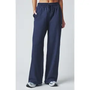 FLORENCE BY MILLS Cozy Crush Wide Leg Sweatpants - Navy