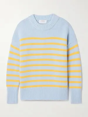 LA LIGNE Marin Striped Wool And Cashmere-blend Sweater