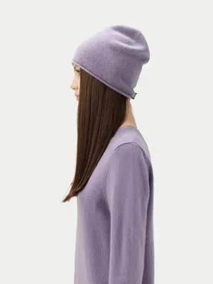 GOBI MONGOLIAN CASHMERE Cashmere Slouchy Beanie - Purple Ash