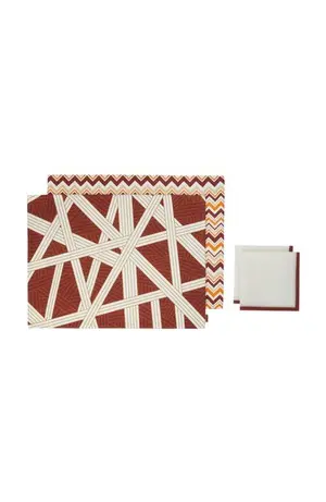 Missoni Set Of Two Nastri And Icon Placemats + Two Napkins - Multicoloured