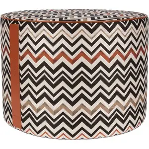 Missoni Belfast Cylindrical Pouffe 40x30 Cm - Beige Multicoloured
