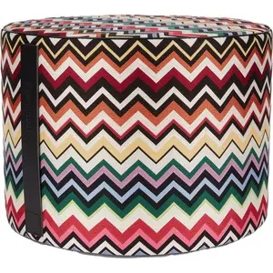 Missoni Belfast Cylindrical Pouffe 40x30 Cm - Orange Multicoloured