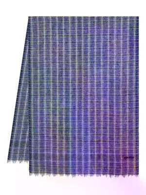 FERRAGAMO Tartan Scarf - Blue