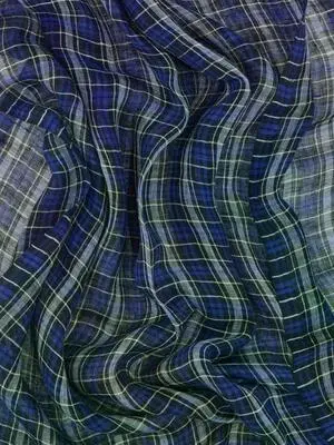 FERRAGAMO Tartan Scarf - Blue