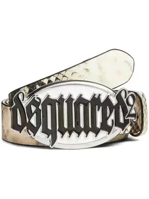 Dsquared2 Logo-buckle Leather Belt - White
