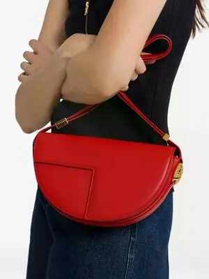 PATOU Le Leather Shoulder Bag - Red