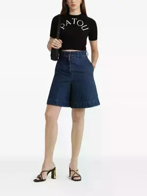 PATOU Logo-jacquard Cropped Top