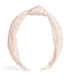 Bari Lynn Bari Lynn Tulle Embellished Headband Pink