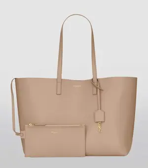 Saint Laurent East/west Shopper Tote Bag - Beige