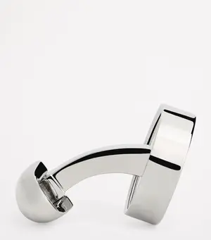BABETTE WASSERMAN LONDON Rhodium-plated Reversible Disc Cufflinks