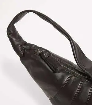 LEMAIRE Medium Nappa Leather Croissant Bag - Brown
