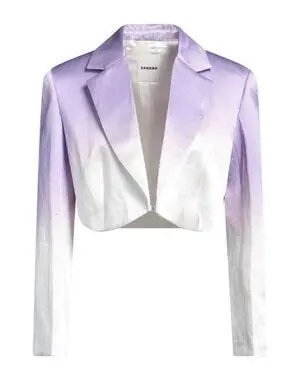 Sandro Single-breasted Tie-dyed Blazer - Purple