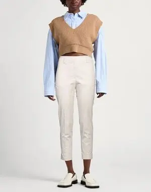 Peserico Tapered Polka Dot Trousers - Beige