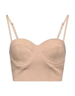 Elisabetta Franchi Knit Crop Top - Sand
