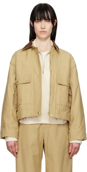 Rag & Bone Nonie 2-in-1 Cotton Twill Jacket - Beige