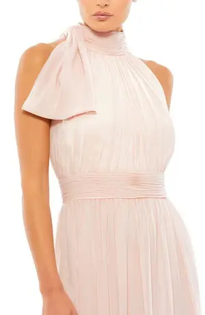 Mac Duggal Chiffon Halter Neck Gown - Blush