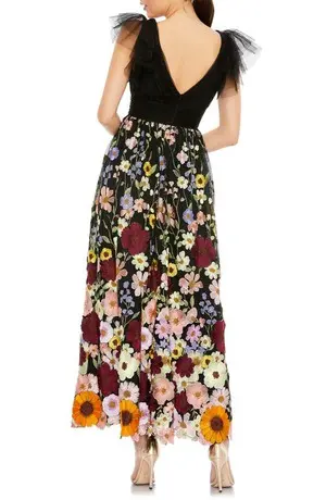Mac Duggal Embroidered A-line Dress