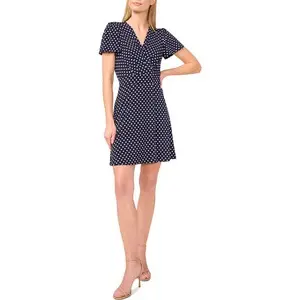 CECE DUPRAZ Polka Dot Wrap-front Dress