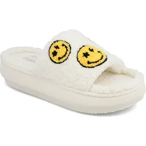 Mia Huggie Platform Sandal - Triple Yellow Smiles