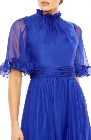 Mac Duggal Ruffled High-low Hem Gown