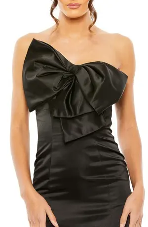 Mac Duggal Strapless Mermaid Gown - Black