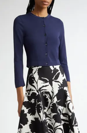 Michael Kors Cropped Cardigan - Maritime