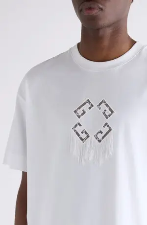 Givenchy Regular Fit 4g Lace Cutout T-shirt