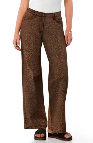 Wash Lab Denim Straight Leg Jeans For Women