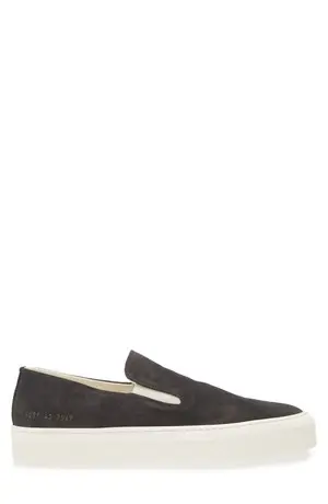 COMMON PROJECTS Suede Slip-on Sneakers - Off Black