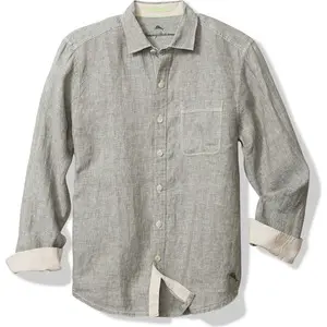 Tommy Bahama Paradise Breezer Linen Button-up Shirt - Tea Leaf