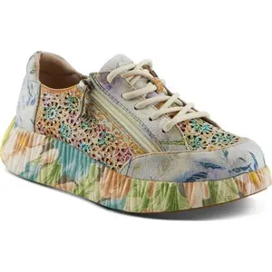 SPRING STEP SHOES Bloomington Platform Sneakers - Beige Multi