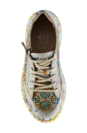 SPRING STEP SHOES Bloomington Platform Sneakers - Beige Multi
