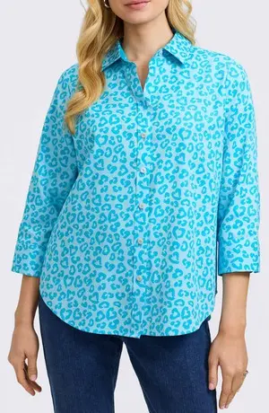 Foxcroft Animal Print Shirts For Women