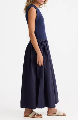 BRAVE+TRUE Daphne Mixed Media Maxi Dress