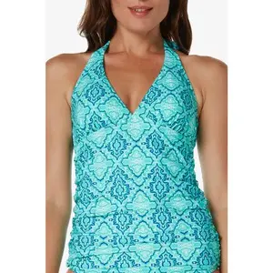 Helen Jon Halter Tankini Top - Marbella Tile
