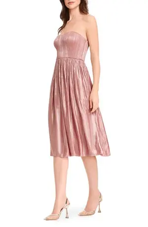 Dress The Population Tovah Strapless Fit & Flare Dress