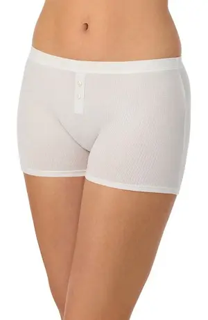 ON GOSSAMER Cabana Rib Boxers - White