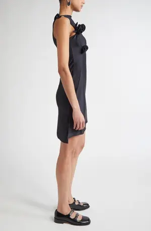 Coperni Asymmetric Flower Mini Dress