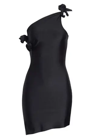 Coperni Asymmetric Flower Mini Dress