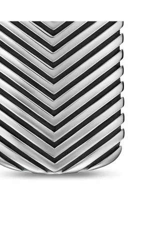 David Yurman Titanium Chevron Tag Pendant - Silver