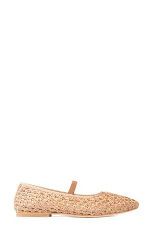 PATRICIA GREEN Monaco Raffia Mary Jane Ballet Flat